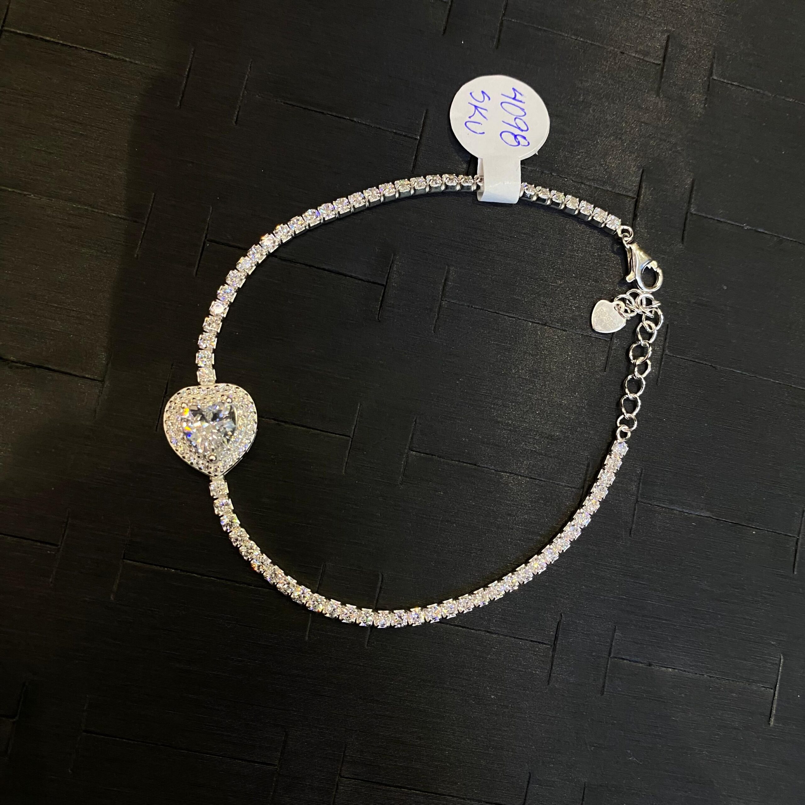 GUILLO DE CORAZON BLANCO EN PLATA 925 - El Goldo Oro Joyería